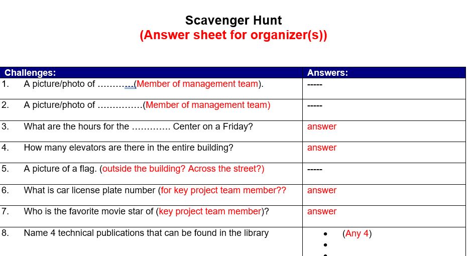 Boost Teamwork with an Indoor Scavenger Hunt – The Rethink Shelf